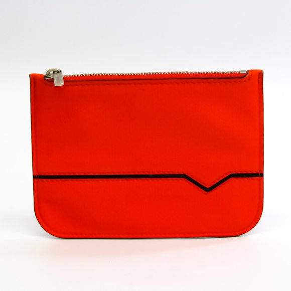 Valextra | Bags | Valextra V2l4 Unisex Leather Pouch Orange | Poshmark